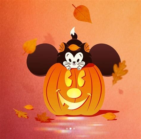 Disney Fall Characters Disney Autumn Figaro Mickey Mouse Disney