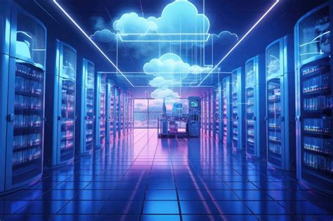 Data Center And Server Room Technology Background Stock Illustration Illustration Of Rack