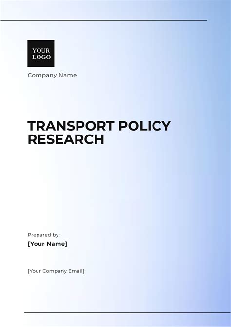Free Transport Policy Research Template To Edit Online