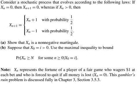 Solved Consider A Stochastic Process That Evolves According