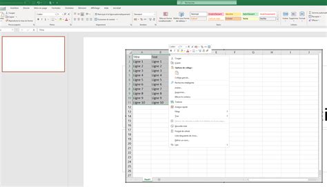 Insérer un fichier Excel dans PowerPoint mode opératoire IONOS