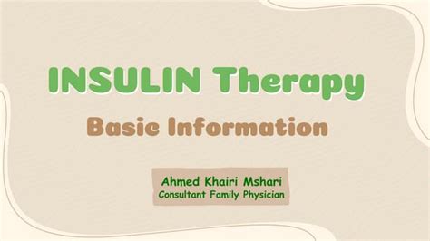 Insulin Therapy Pptx