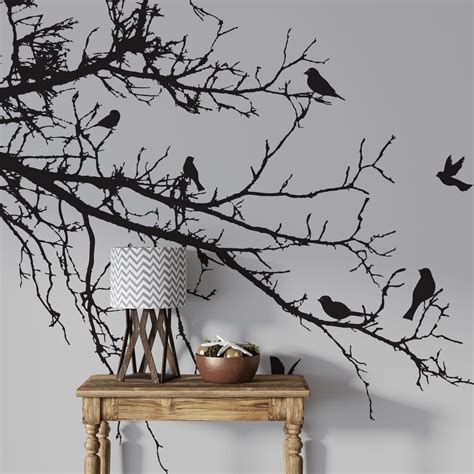 Birds On Tree Branch Vinyl Wall Decal Sticker Bathroom Etsy