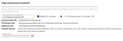 High Performance Backend For Talk On Nextcloud With Docker 📑 How To Nextcloud Community