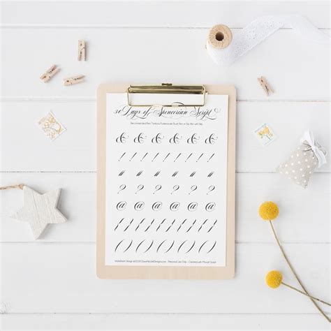 Spencerian Script Style Ampersand Worksheets By Dawn Nicole Learn