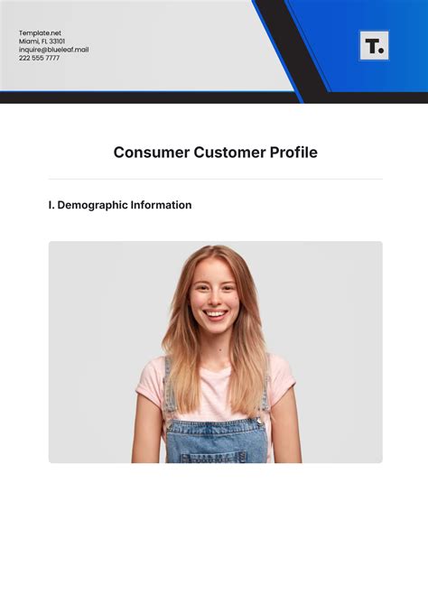 Free Customer Profile Templates To Edit Online And Print