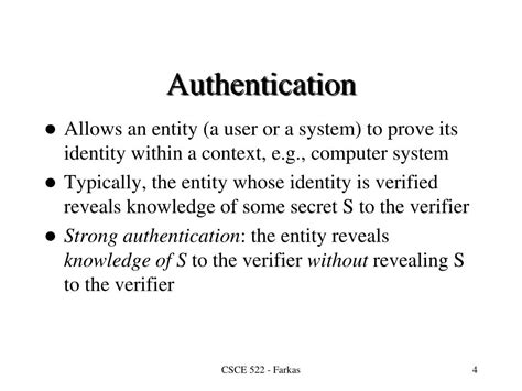 Ppt Csce 522 Identification And Authentication Powerpoint Presentation Id 4749199
