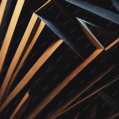 Premium Photo Dark Triangular Hollow Rods Dark Low Contrast Background