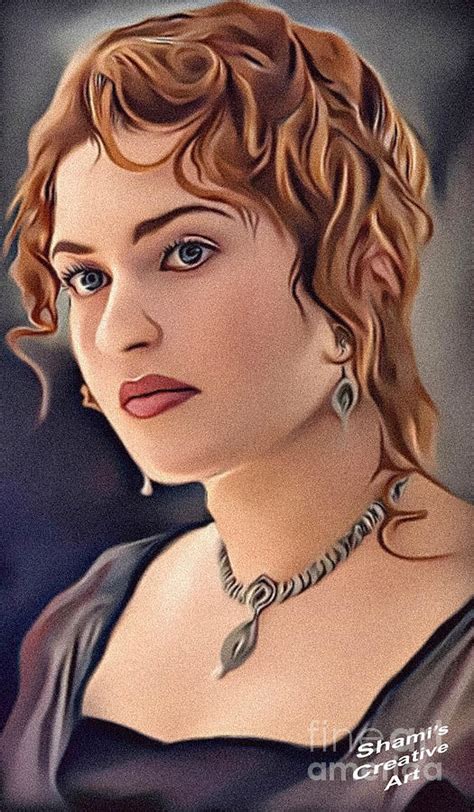 Digital Portrait Kate Winslet Digital Art By Muhammad Ehtesham Baig Fine Art America