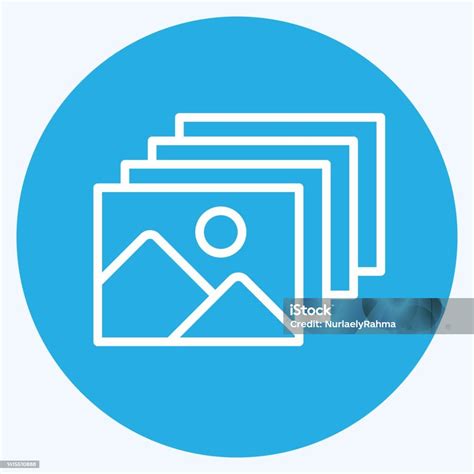 아이콘 갤러리 페인트 아트 도구 기호에 적합합니다 파란 눈 스타일 편집 가능한 간단한 디자인 디자인 템플릿 벡터 간단한 그림 0