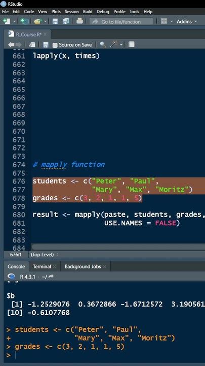 Apply Functions On Multiple Vectors Or Lists In R With Mapply Coding
