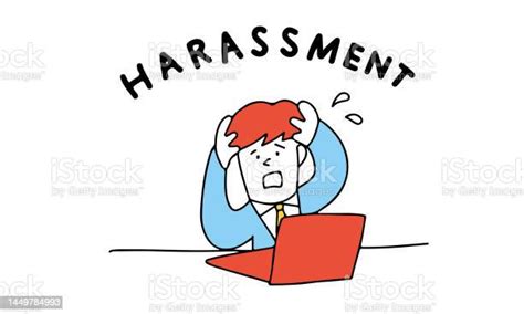 Vector Illustration Of Workplace Harassment Concept Stock Illustration