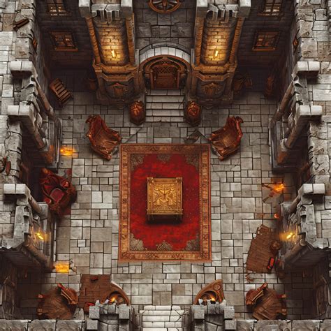 10 Gridless Opulent Castle Interior Battle Maps Vtt Pack For Dnd