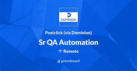 Sr Qa Automation At Postclick Via Coderland By Dominion Remote