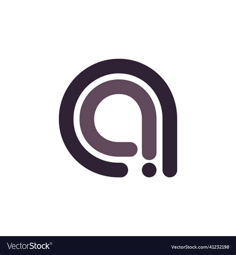 Initial Letter A Logo Multiple Line Style Vector Image