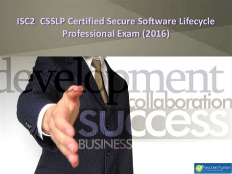 isc2 csslp certified secure software lifecycle professional exam 2016
