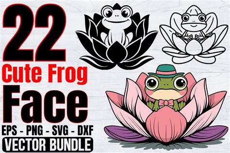 Cute Frog Svg Bundle Happy Frog Face Svg Graphic By Resal4019