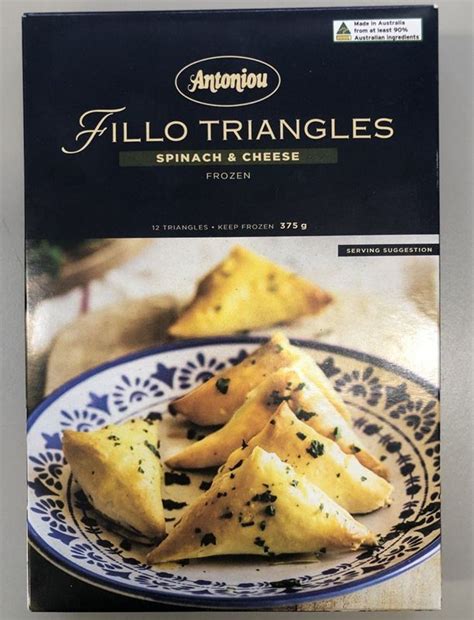Antoniou Fillo Triangles Frozen 375g Victoria Fruit Palace