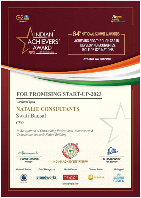 Ms Swati Bansal Indian Achievers Forum