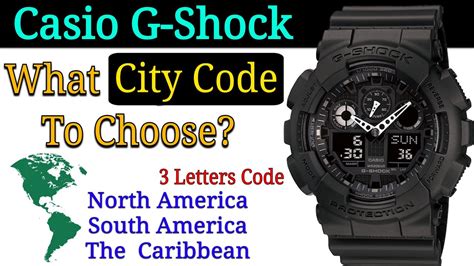 Casio G Shock What City Code To Choose North And South America And Caribbean 🇲🇽 🇨🇴 🇨🇱 Etc