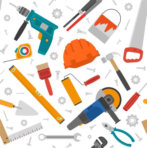 Construction Seamless Pattern 469438 Vector Art At Vecteezy