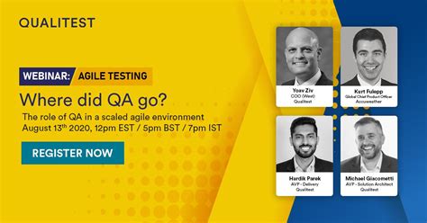 Qualitest On Linkedin Webinar Qa Agile Qualityassurance