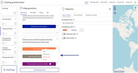 attach a pop up to a map question maptionnaire support