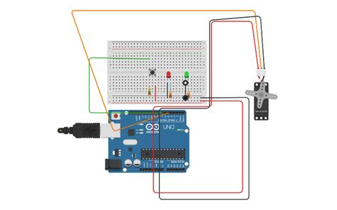 Circuit Design Servo Motor Tinkercad