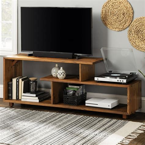 Walker Edison Reclaimed Wood Tv Stand 52 Solid Wood Tv Console With 4