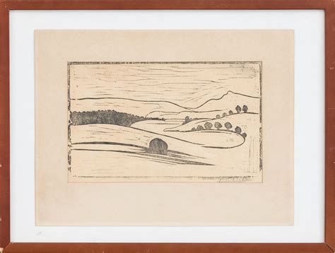 Anna SahlstrÖm Träsnitt Signerad Bukowskis