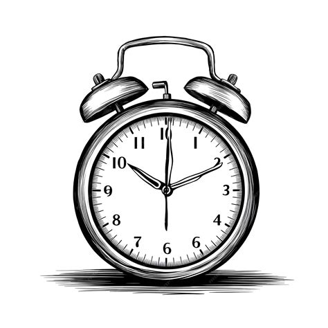 Premium Vector Timer Engraved Style Ink Sketch Drawing Black And