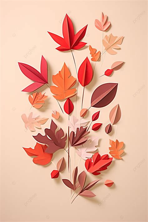 베이지색 배경에 가을 잎 배경 화면 및 일러스트 무료 다운로드 Pngtree