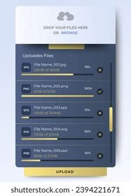 Upload File Drag Drop Dashboard Ui Stock Vector Royalty Free 2394221671 Shutterstock