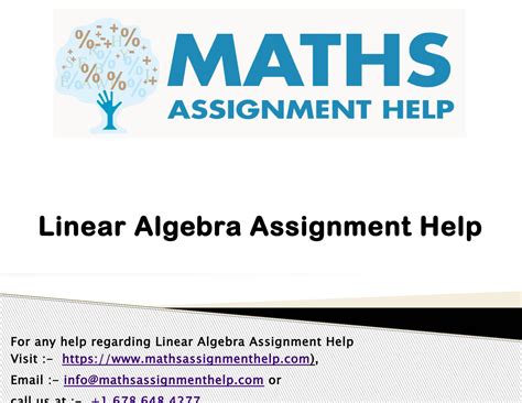 Linear Algebra Assignment Help By Maths Assignment Help Issuu