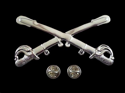 U S Civil War Cavalry Cross Sabers Cross Swords Large Kepi Hat Badge