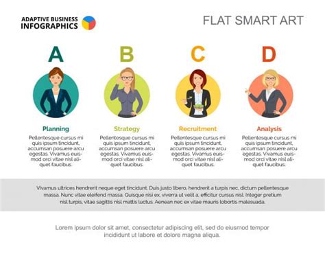 회사 부서 슬라이드 템플릿 차트 인포 그래픽 보고서에 대한 창의적인 개념 Eps Uidownload