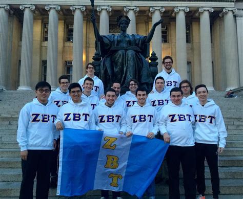 Zeta Zeta Beta Tau Fraternity At Columbia University