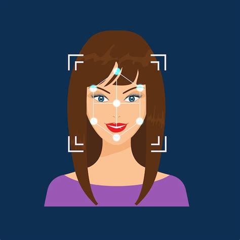 Premium Vector Biometrical Identification Facial Recognition System Concept