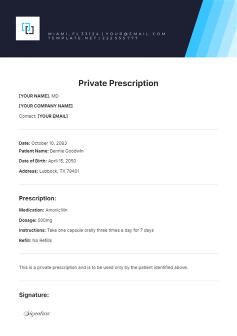 Free Prescription Templates To Edit Online