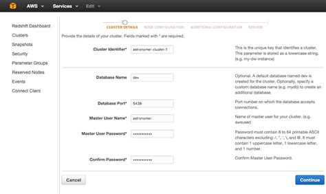 Setting Up Your Redshift Cluster