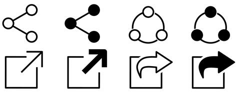 Share Icon Set Isolated On White Background Simple Share Icon Vector