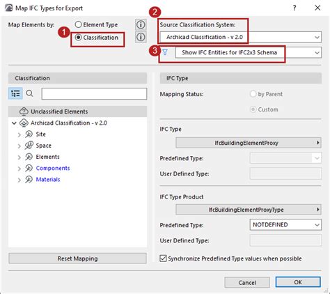 Type Mapping For Ifc Export