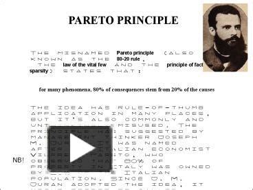 PPT PARETO PRINCIPLE PowerPoint Presentation Free To View Id