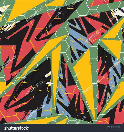 Abstract Geometric Seamless Pattern Graphic Vector Stock Vector