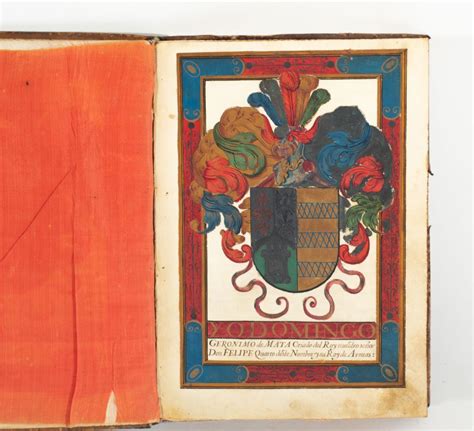 Sold At Auction Executory Of Arms And Coats Of Arms Of The Surnames