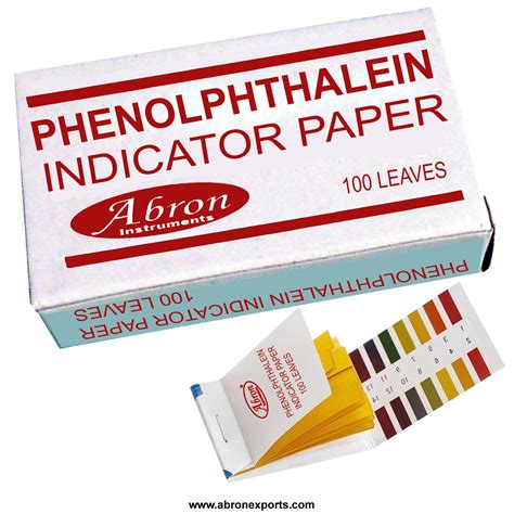Phenolphthalein Indicator Papers 100lvs Lr 1bx Abron Ip 1140 Lab