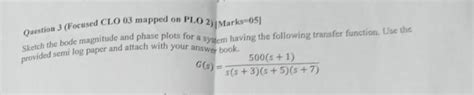Solved Question 3 Focused Clo 03 Mapped On Plo 2