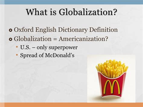 Ppt The Spread Of Mcdonalds And Globalization Powerpoint