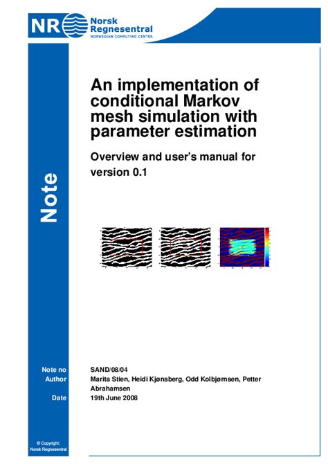 pdf an implementation of conditional markov mesh simulation with