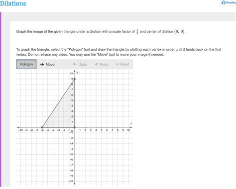 Dilations Reading Graph The Image Of The Given Triangle Under A Dilation With A Scale Factor Of